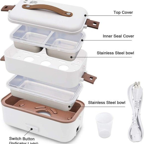 Vigor | Kitchen | Heated Lunch Box 80 Ml Self Cooking Electric Lunch ...